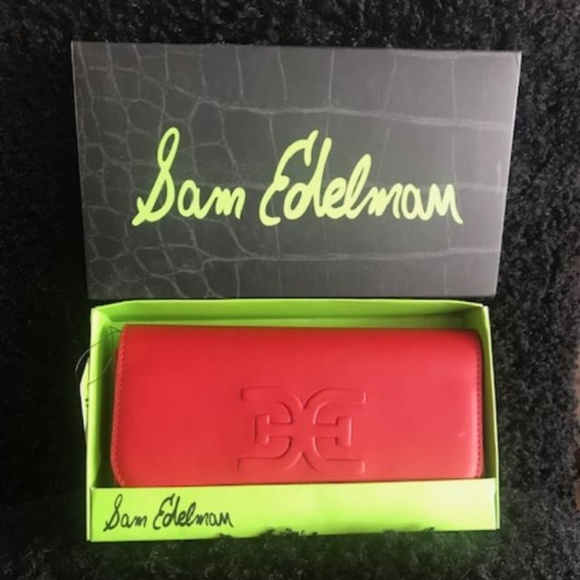 Sam Edelman | Bags | New Sam Edelman Red Bristol Monogram Wallet | Poshmark